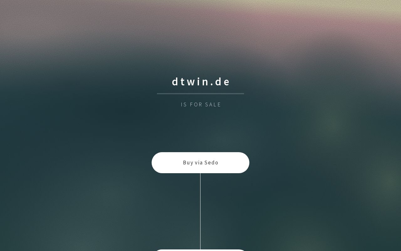 Digital Twin - Domain For Sale: dtwin.de